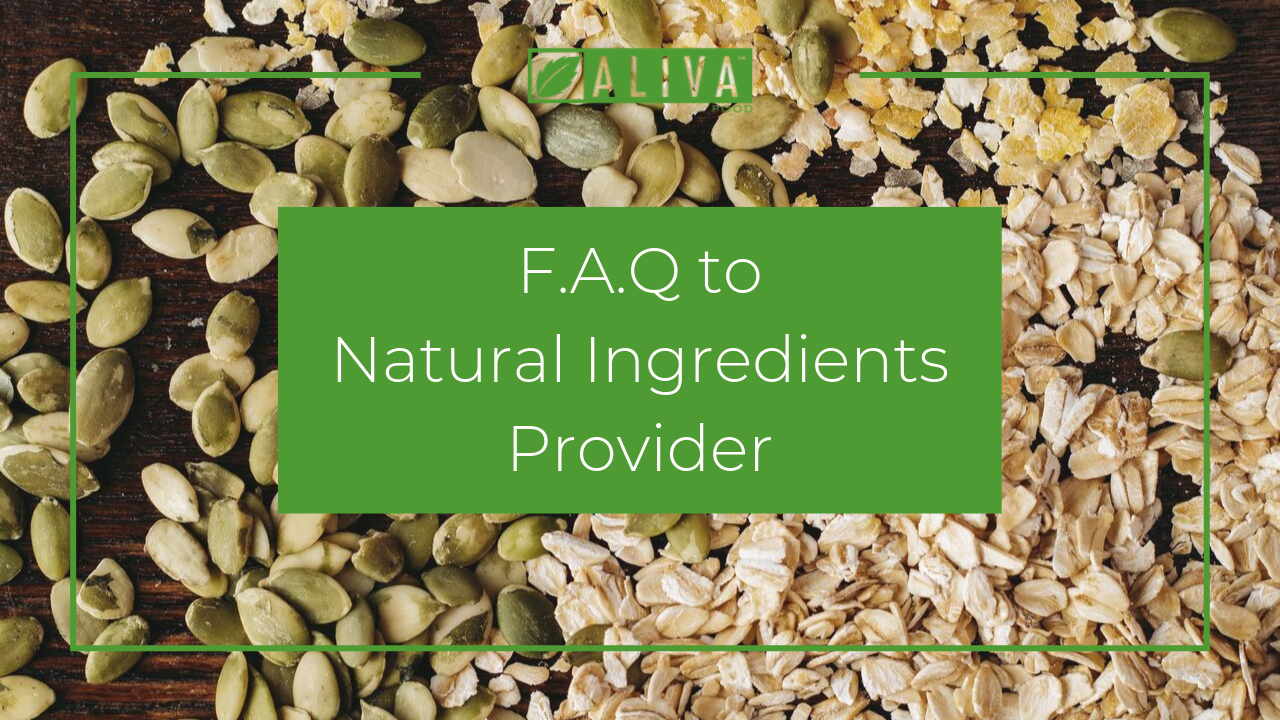 Covering your questions about ALIVA™ food additives